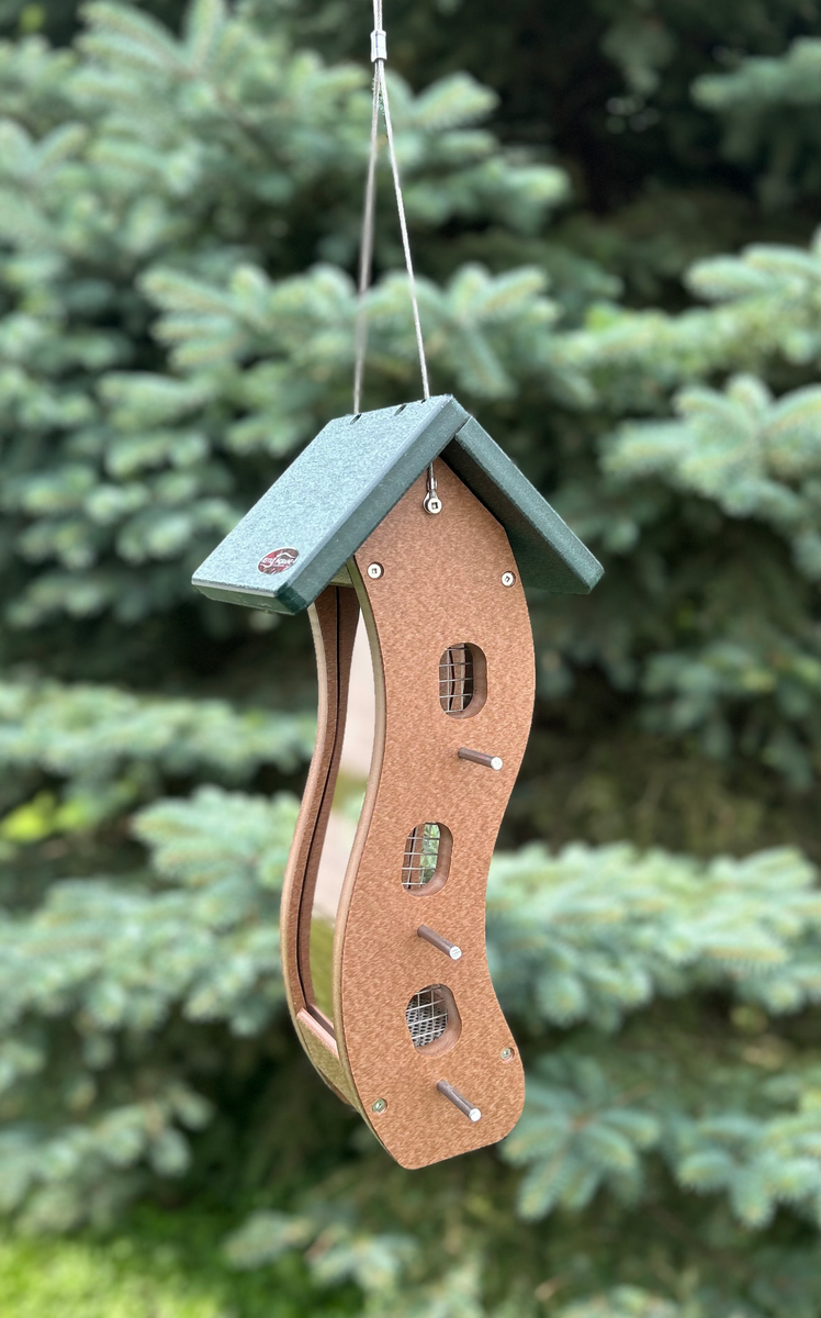 The Recycled Wave Feeder (Small) – Kettle Moraine Woodworking Inc